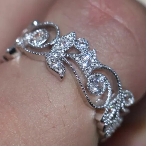 Pink Magnolia | Jewelry | Sterling Silver Floral Flower Vine Ring ...